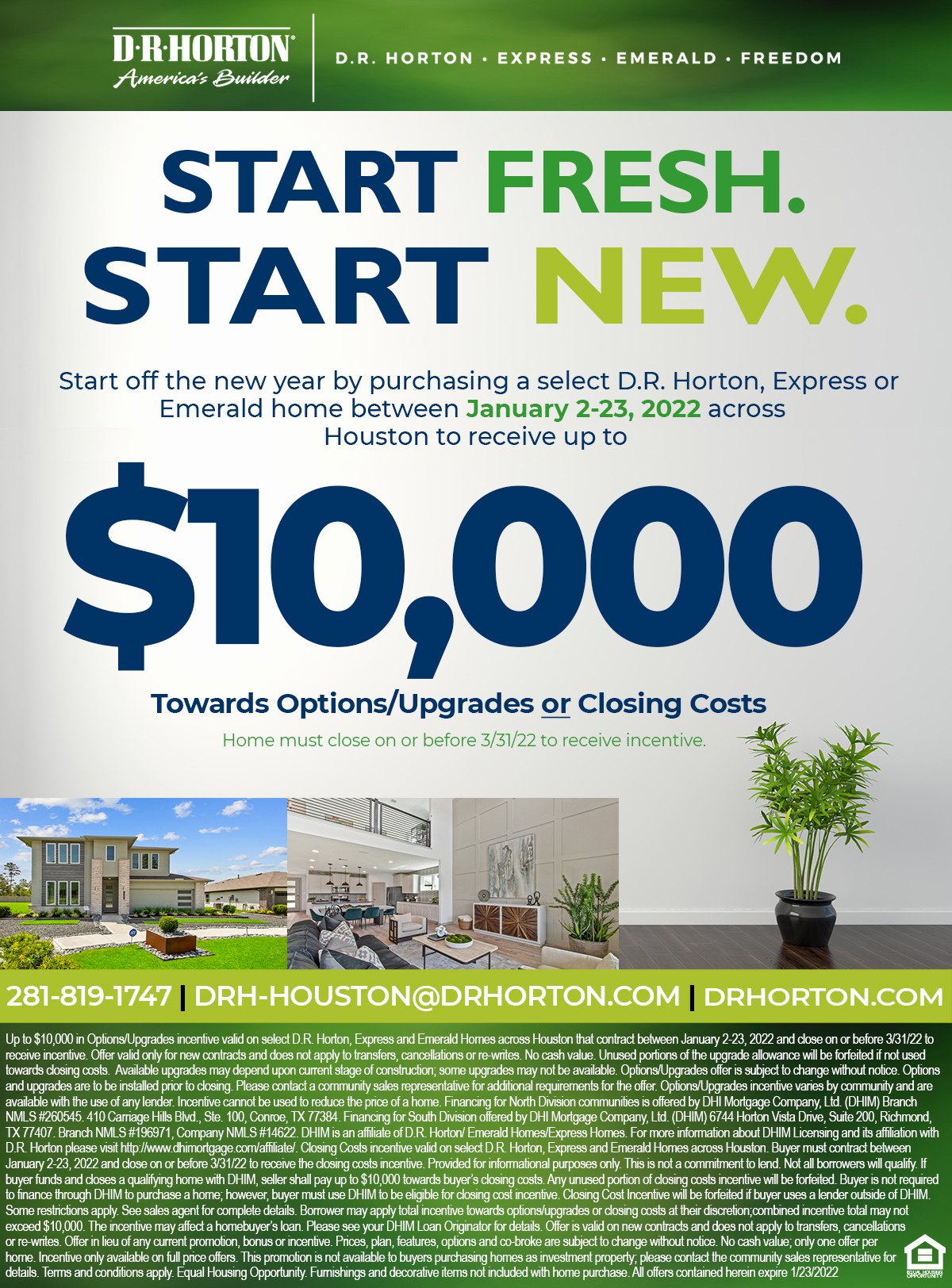 Start Fresh. Start New with Express Homes | Mill Creek Community